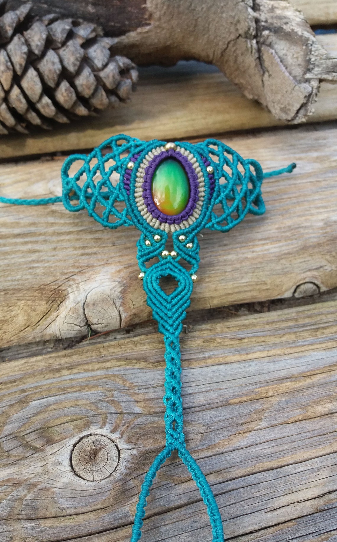 Color Changing Macrame Slave Bracelet - Etsy