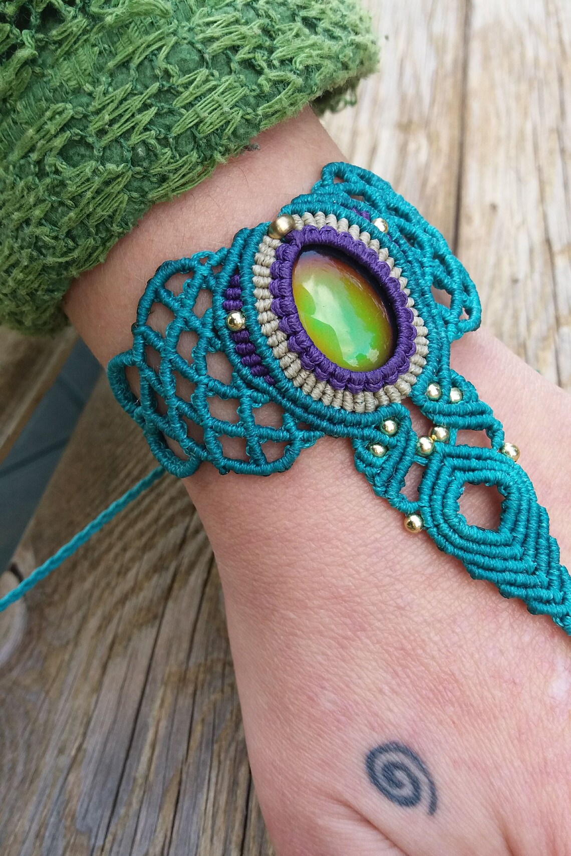 Color Changing Macrame Slave Bracelet - Etsy