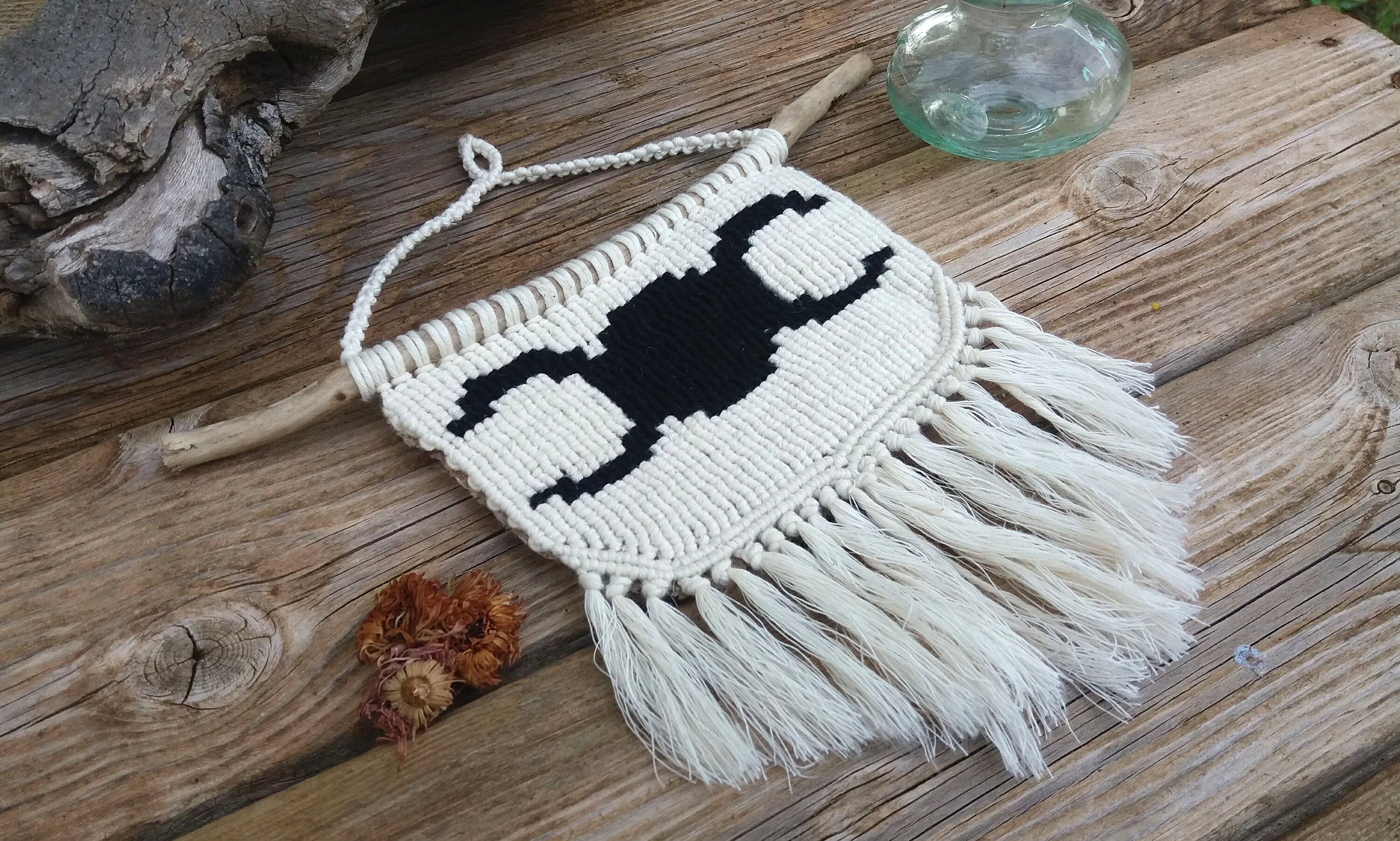 Triple Goddess Moon Macrame Wall Hanger - Etsy