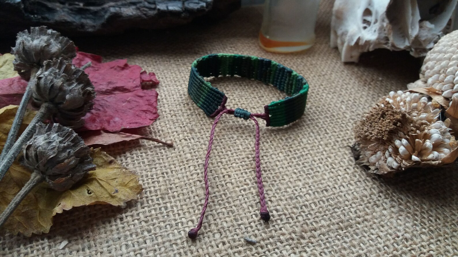 Macrame Bracelet in Green Tones Military Pattern Macrame - Etsy