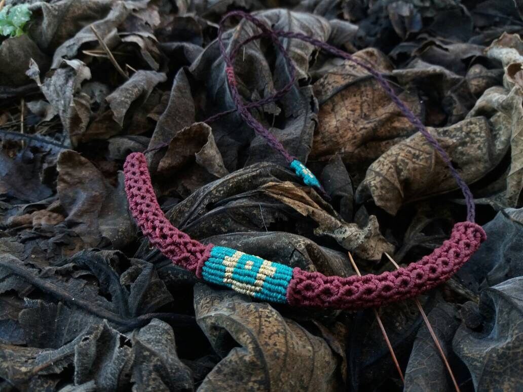 Tubular Macrame Choker Necklace - Etsy