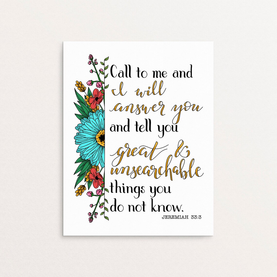 Jeremiah 33 3 Coloring Page Call to Me Bible Verse Bible Journaling ...