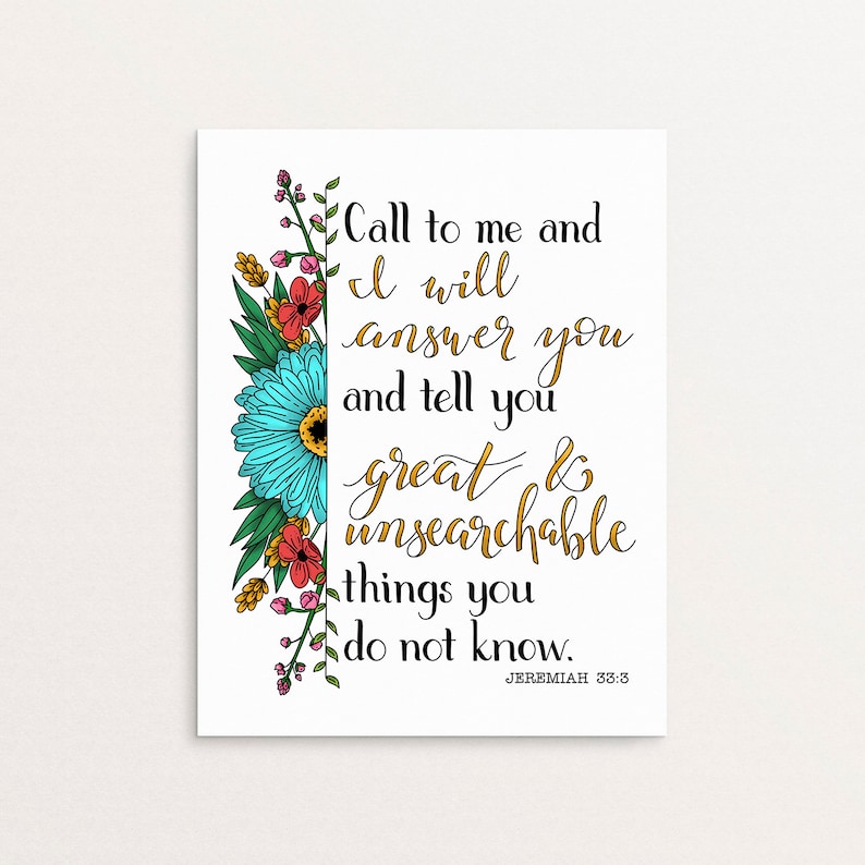 Jeremiah 33 3 Coloring Page Call to Me Bible Verse Bible Journaling ...