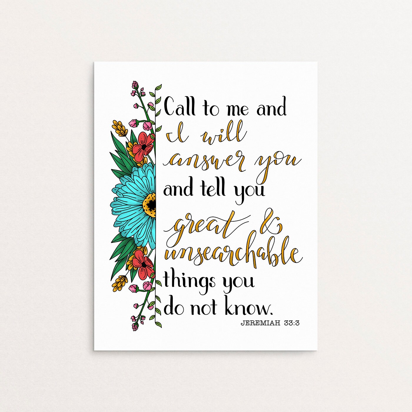 Jeremiah 33 3 Coloring Page Call to Me Bible Verse Bible Journaling ...