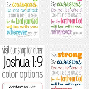 Be Strong and Courageous // Joshua 1:9 // Black & White // INSTANT ...