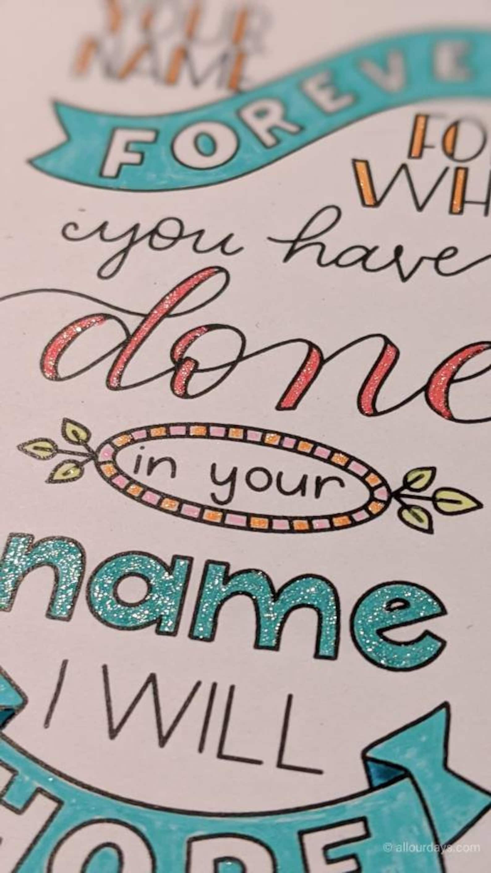 Psalms Color Your Own Bookmarks Set 1 Bible Journaling Scripture ...