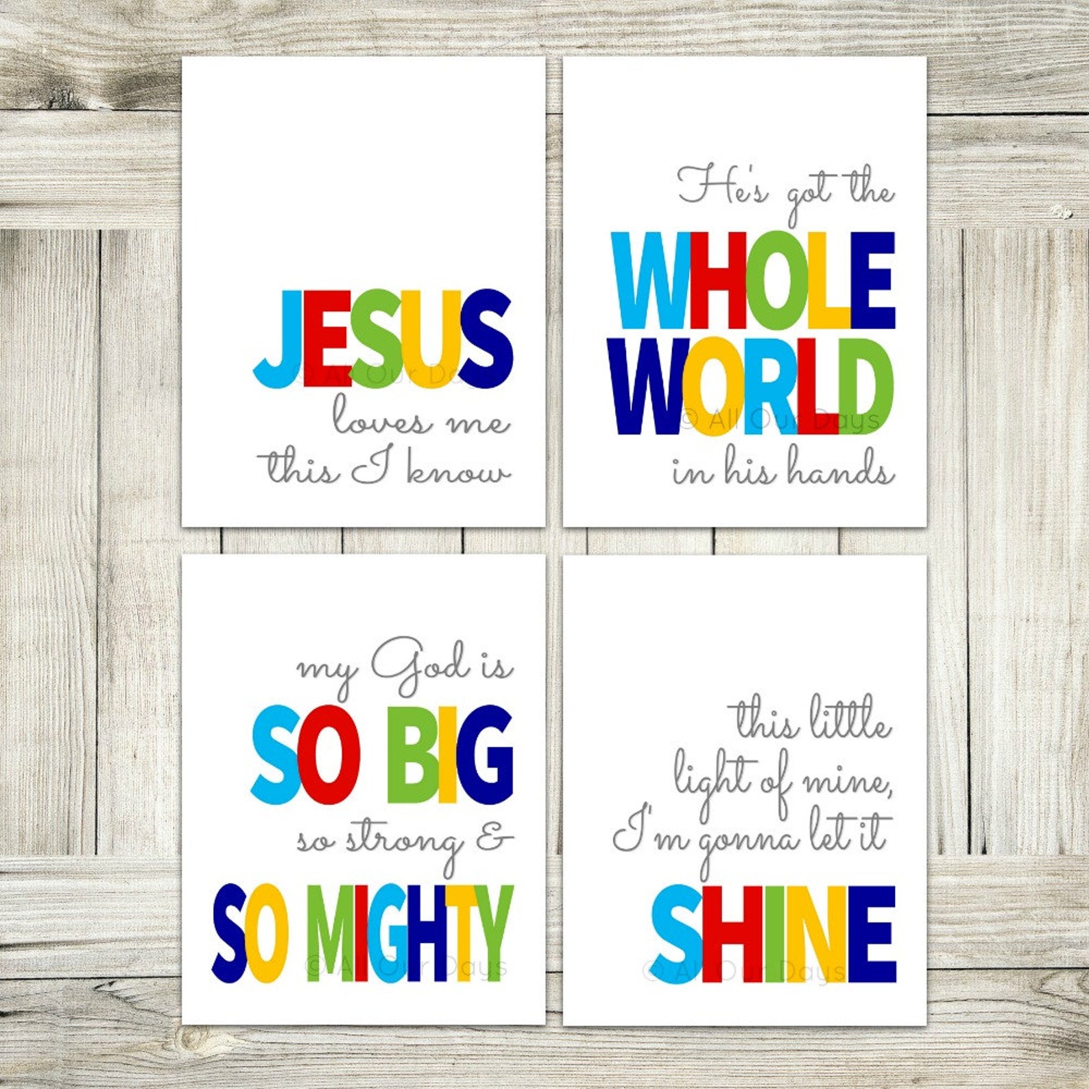 Sunday School Wall Art, Kids Room Decor, Sunday School Songs, Nursery ...