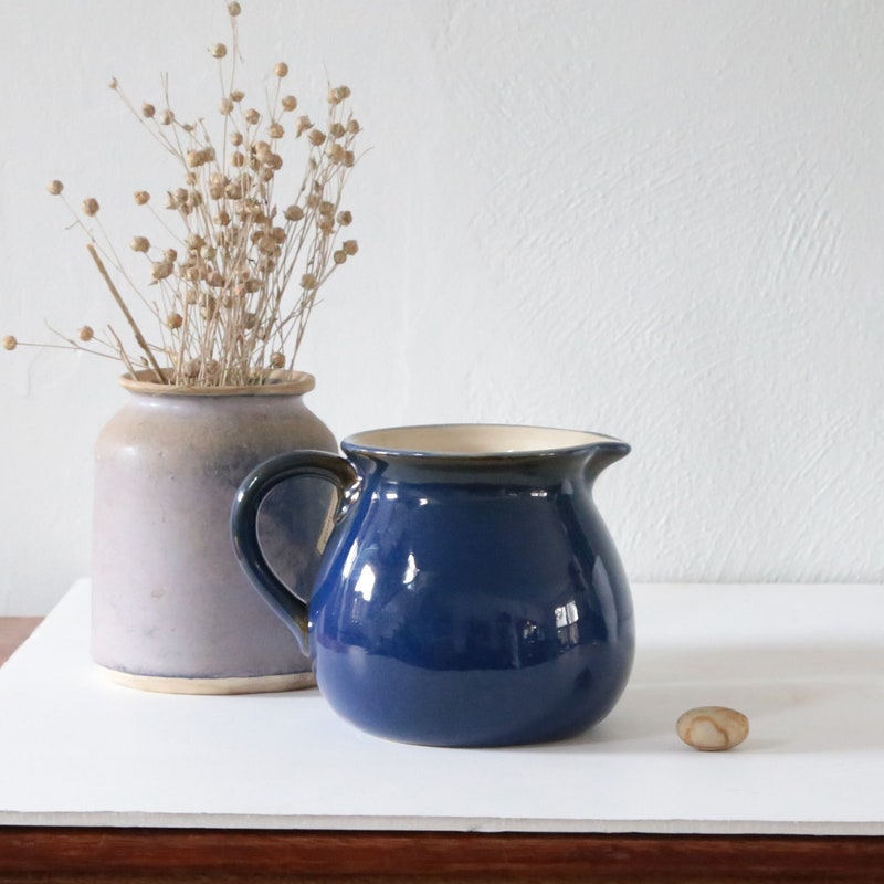 Blue Ceramic Pitcher - Etsy