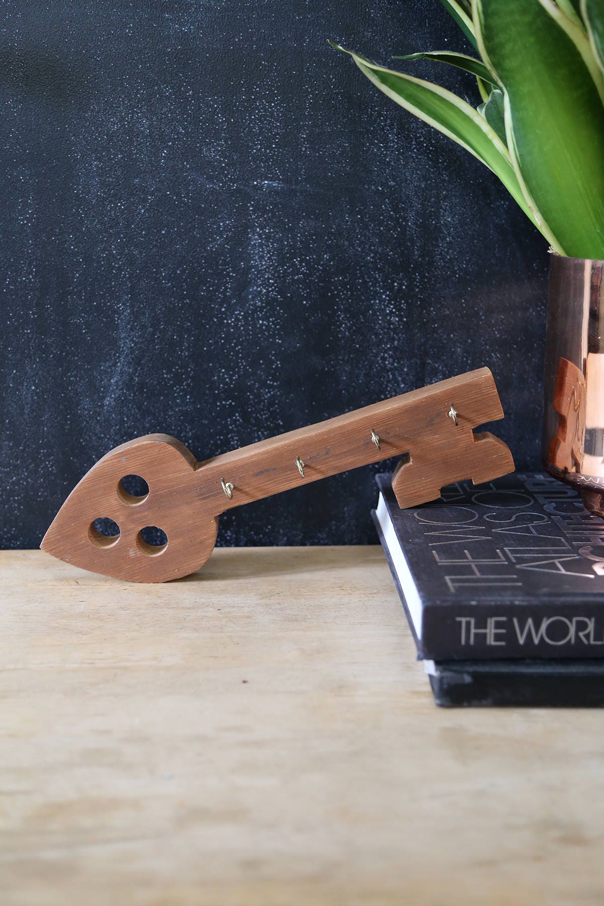 Vintage Wooden Key Keyholder Chunky Wood Organizer Vintage | Etsy