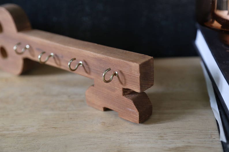 Vintage Wooden Key Keyholder Chunky Wood Organizer Vintage - Etsy