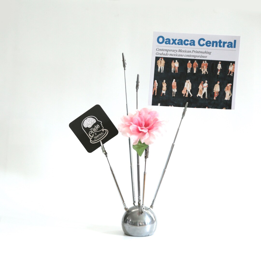 Vintage Sputnik Card or Photo Holder, Photo Display With Five Silver ...