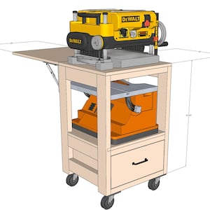DIY Planer Stand With Folding Outfeed Table and Rollers - DIGITAL PDF ...