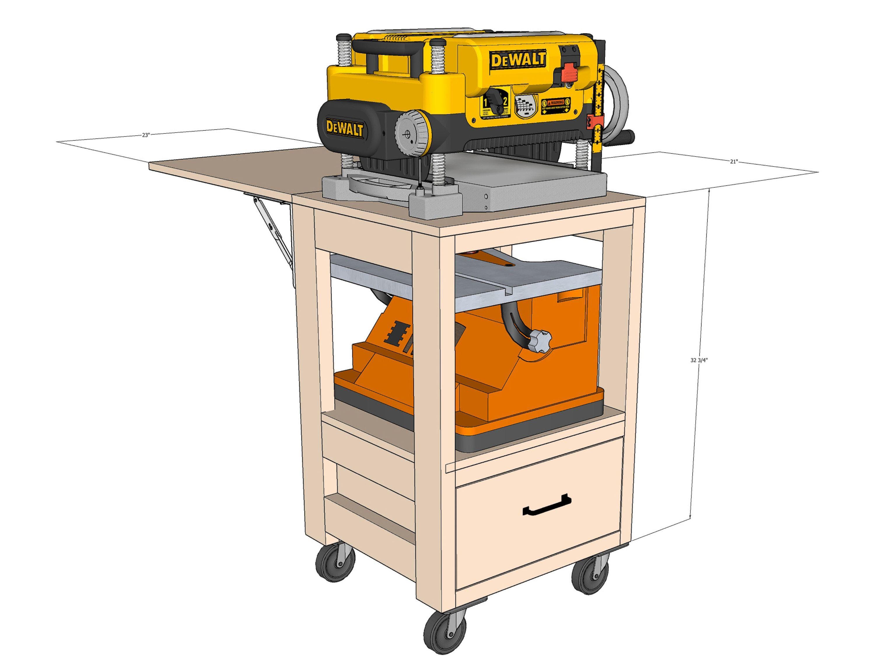 DIY Planer Stand With Folding Outfeed Table and Rollers - DIGITAL PDF ...