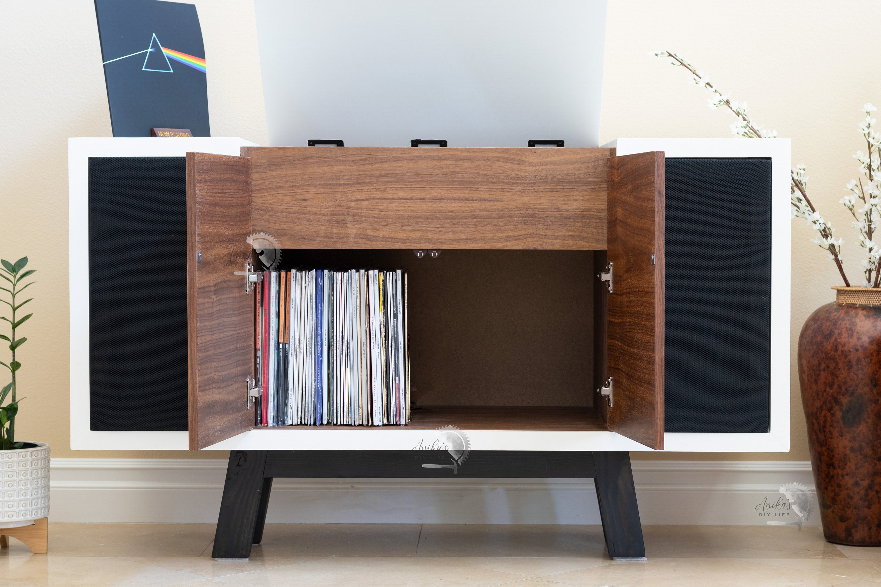 DIY Record Player Cabinet- With Storage- DIGITAL PDF Printable ...