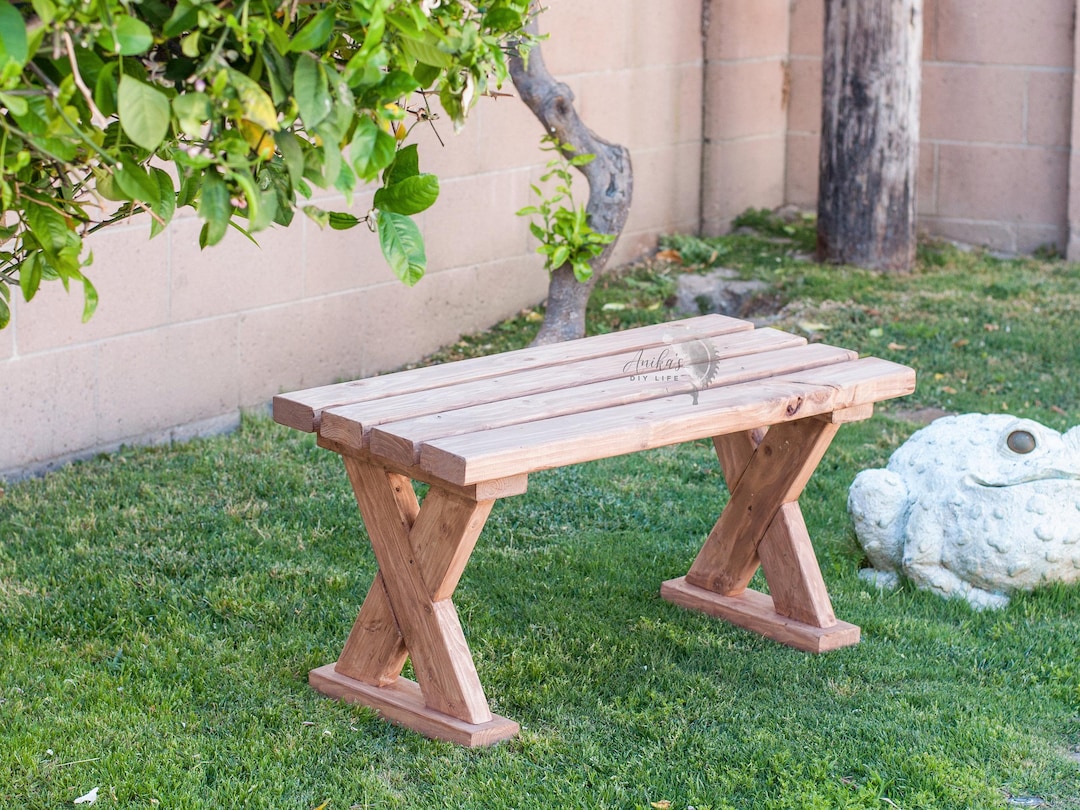 DIY X-leg Bench Using 2x4 - Indoor/outdoor/upholstered - PDF Printable ...