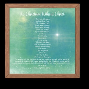 No Christmas Without Christ Cozy Christmas Wall Art Printful Artful ...