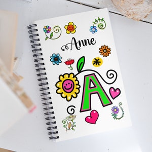 DOODLE Alphabetical Letters PERSONALIZED Spiral Notebook Artful, DOODLE ...