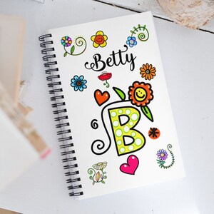 DOODLE Alphabetical Letters PERSONALIZED Spiral Notebook Artful, DOODLE ...
