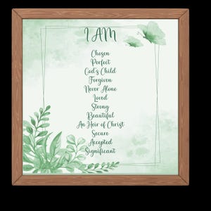 I Am a Child of God Art Identity in Christ Printable Christian Artful ...