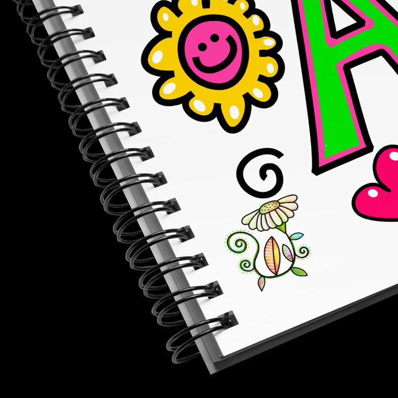 DOODLE Alphabetical Letters PERSONALIZED Spiral Notebook Artful, DOODLE ...