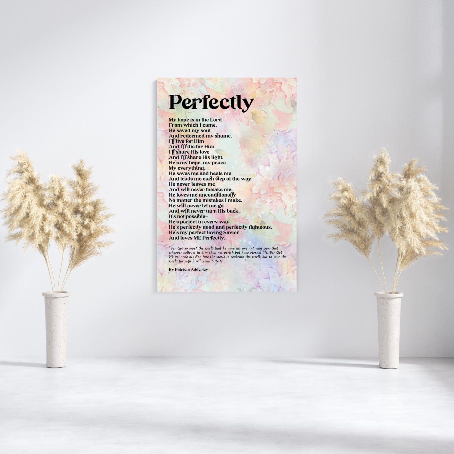 Perfectly Loved Christianity Inspired Wall Art God Faithfully Loves ...