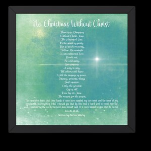 No Christmas Without Christ Cozy Christmas Wall Art Printful Artful ...