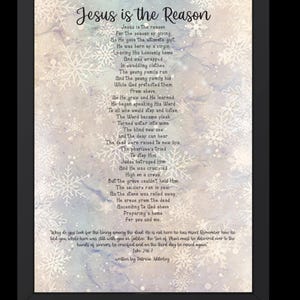 Jesus is the Reason Artful Christian Christmas Gift for Christian ...