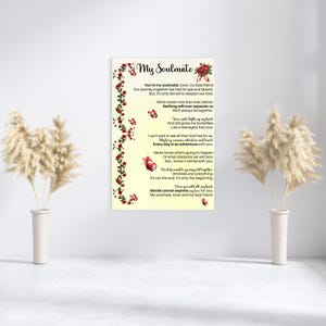 My Soulmate Digital Love Letter Poem Printable Valentine Gift Ideas - Etsy
