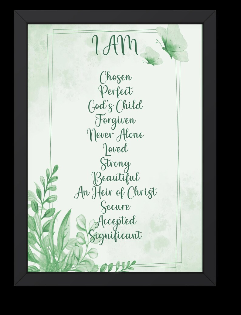 I Am a Child of God Art Identity in Christ Printable Christian Artful ...