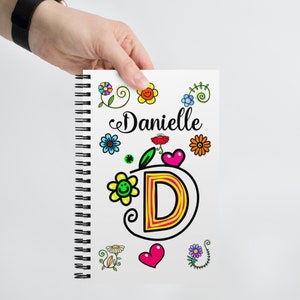 DOODLE Alphabetical Letters PERSONALIZED Spiral Notebook Artful, DOODLE ...