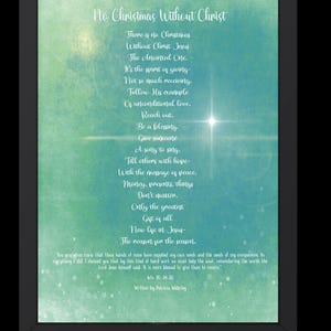 No Christmas Without Christ Cozy Christmas Wall Art Printful Artful ...