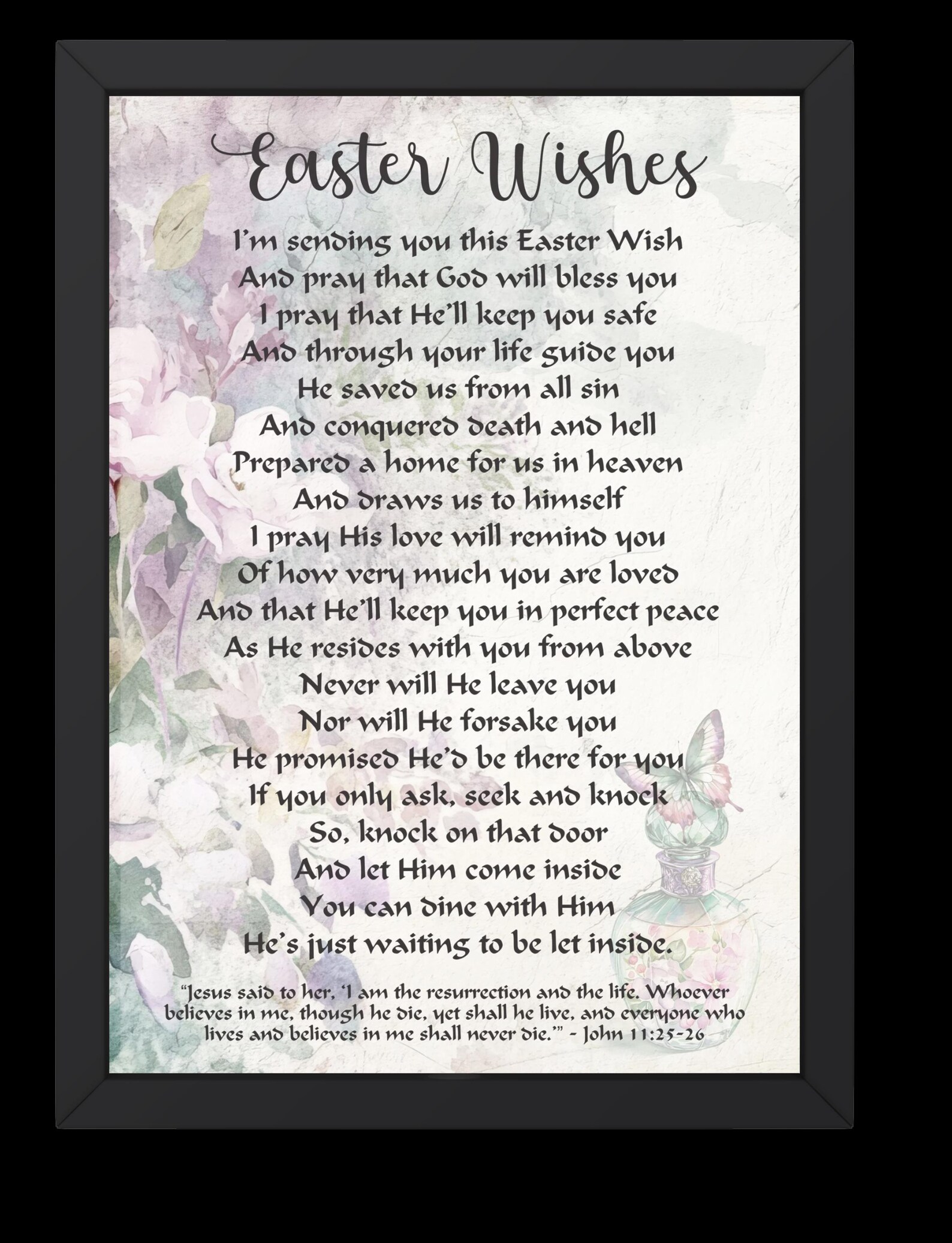 Easter Wishes Printable Easter Poems Artful Christian Printables ...