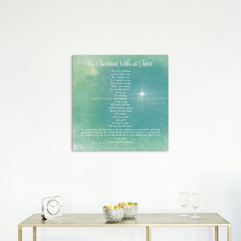 No Christmas Without Christ Cozy Christmas Wall Art Printful Artful ...