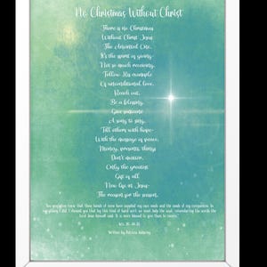 No Christmas Without Christ Cozy Christmas Wall Art Printful Artful ...