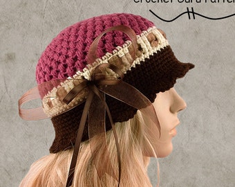 Crochet Hat Pattern Cloche Hat 5 Sizes Baby to Adult | Etsy