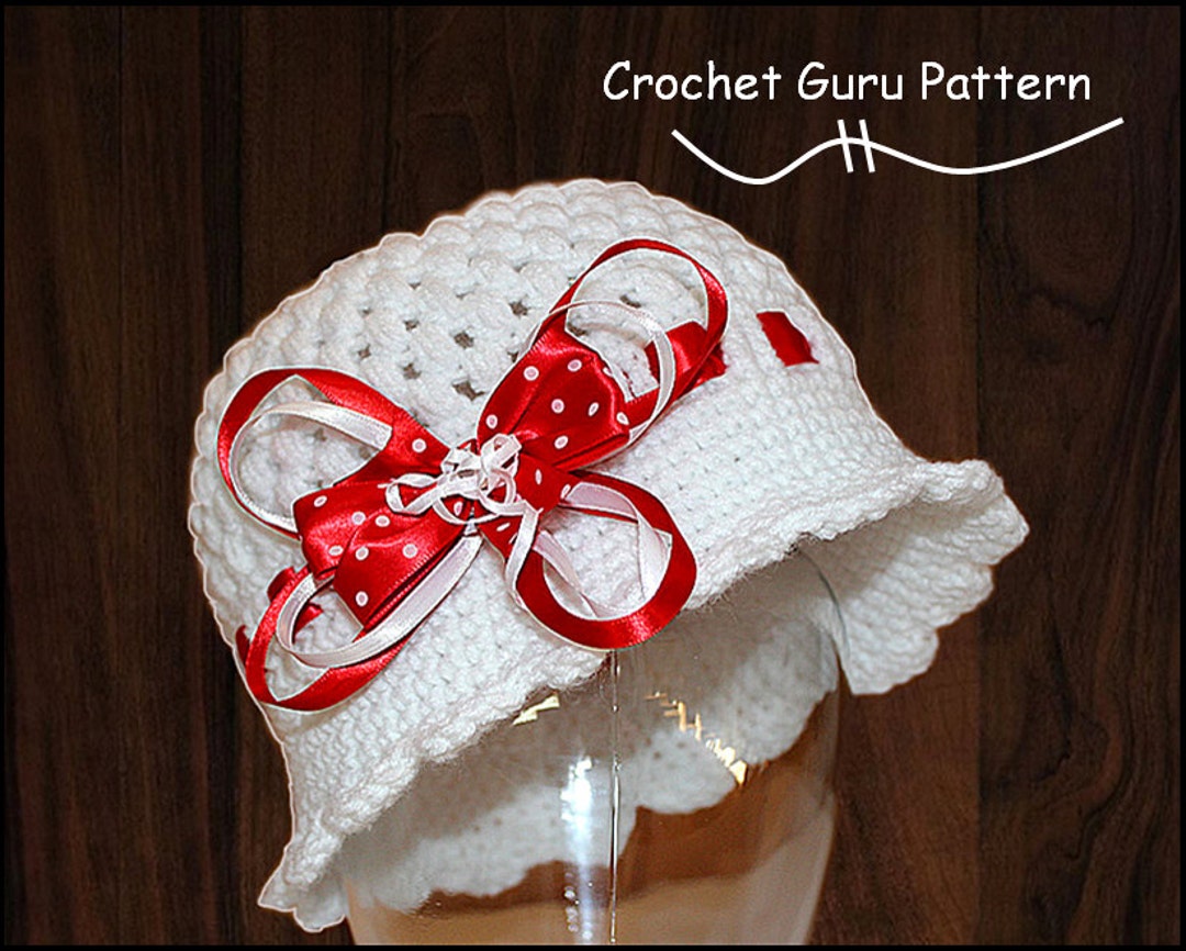 Crochet Hat Pattern - Cloche Hat - Crochet Pattern - 1920's Flapper Hat ...
