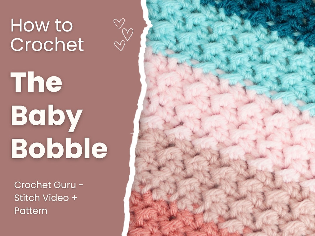 Baby Bobble Stitch Crochet Pattern: Easy Blanket & Scarf PDF + Video ...