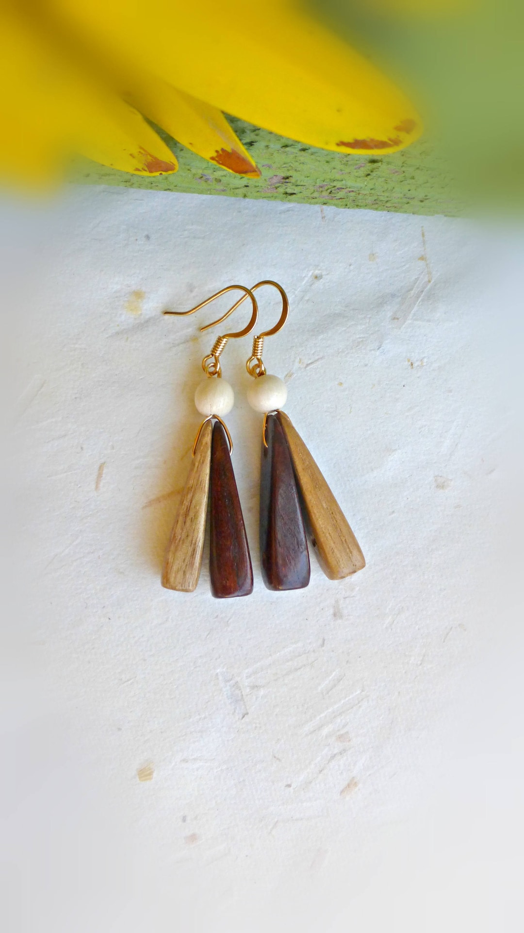 Wooden Earrings, Simple Wood Earrings ,dangle Wood Earrings Geometric ...