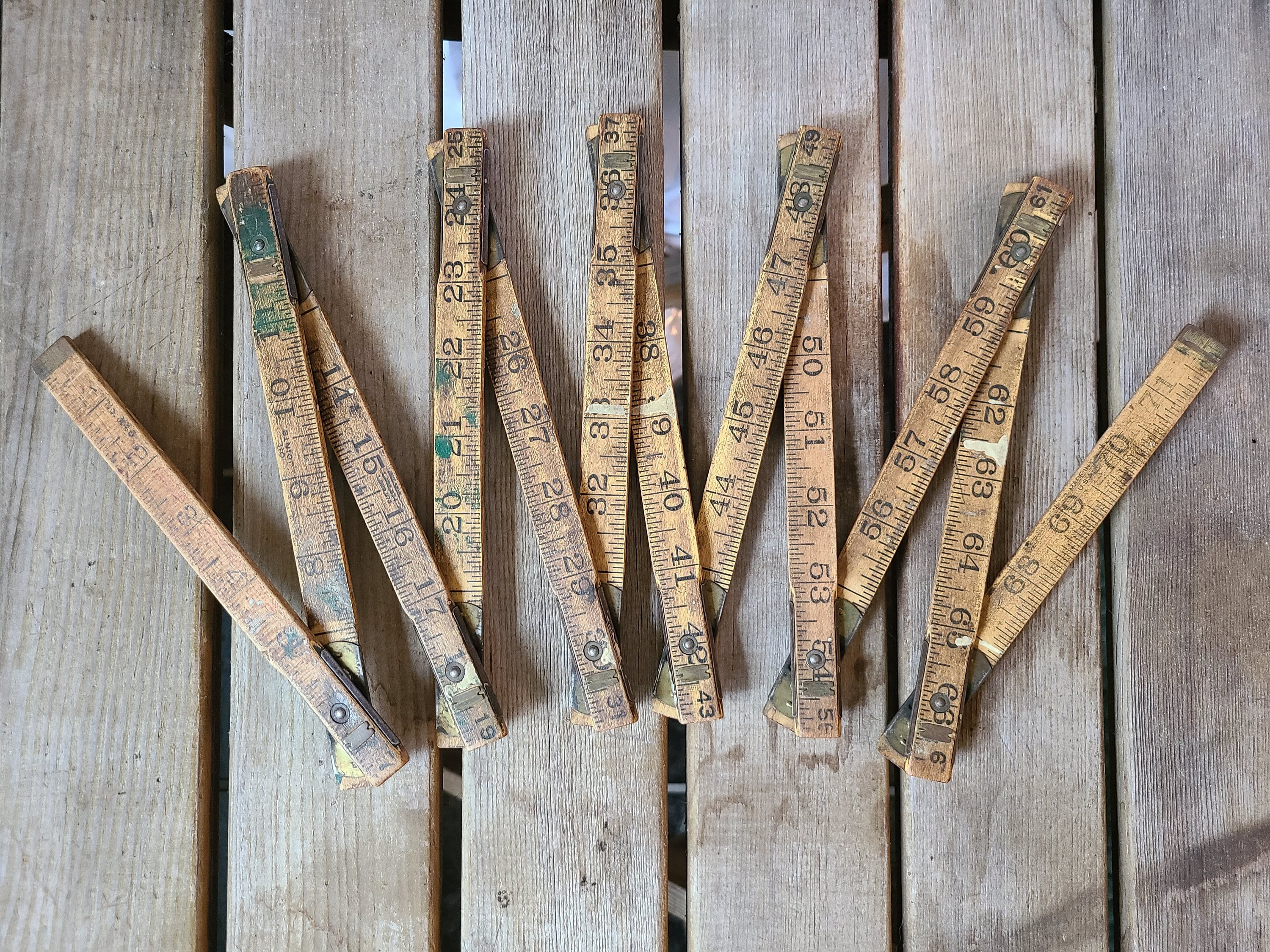 X46 Carpenter's Folding Extension Ruler USA Industrial Folding ...