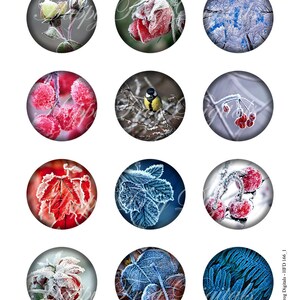 Frosted - 2" Circles - Digital Collage Sheet 166 HFD - Printable ...