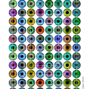 Eye Iris - 12, 14, 16, 18, 20 Mm Circles - Digital Collage Sheet - 429 ...