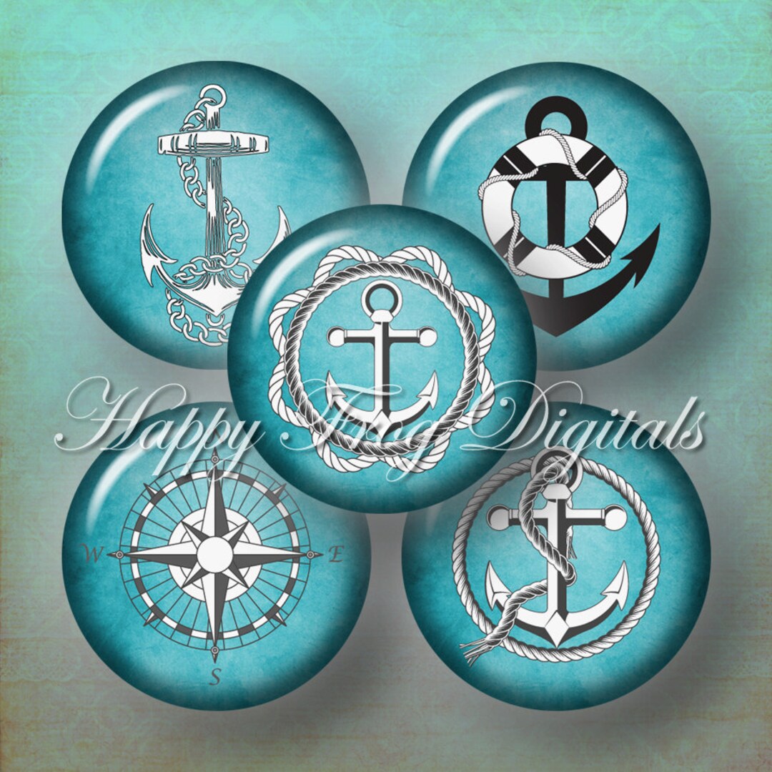 Anchors - 2.5", 2" Circles - Digital Collage Sheet - 107 HFD ...