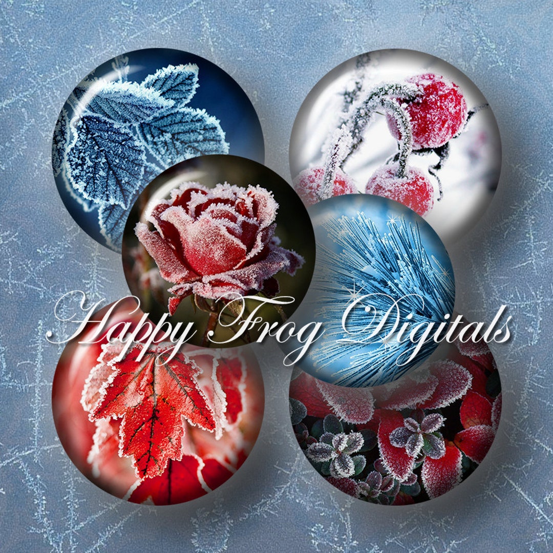 Frosted - 2" Circles - Digital Collage Sheet 166 HFD - Printable ...