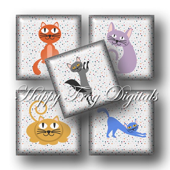 Cats 1.5x1.5 1x1 25x25 Mm Squares | Etsy New Zealand
