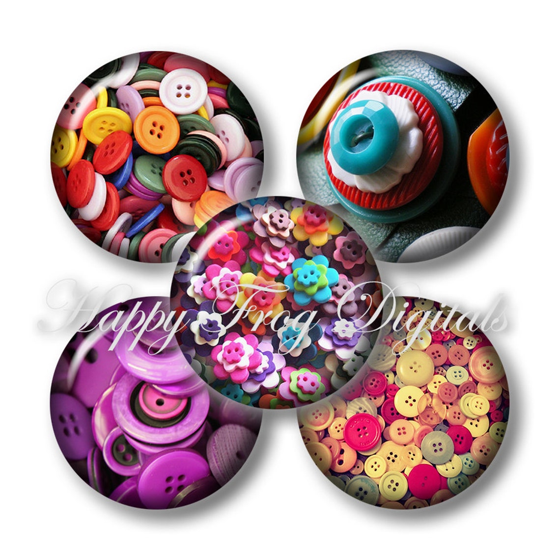 Colorful Buttons 1.5 1 30 Mm 25 Mm Circles - Etsy