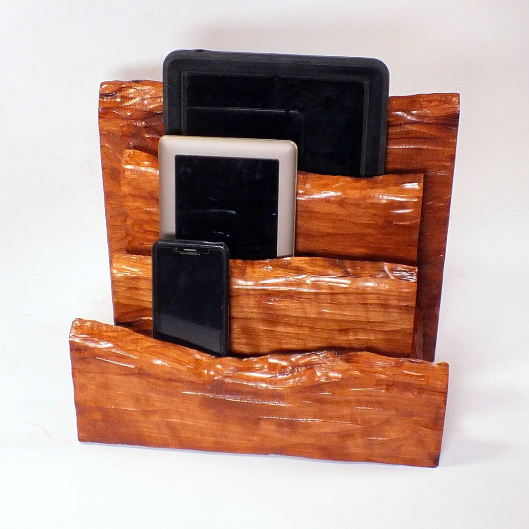 Rustic Charging Station Wild Cherry Tech Bed Universally Compatible ...