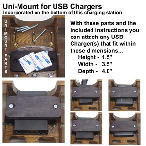 Rustic Charging Station country Oak Tech Bed Univ Compatible Phones ...