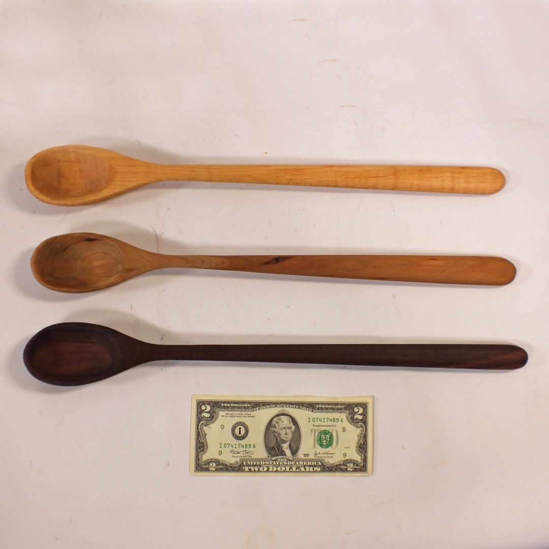 24" Wood Cooking Spoon - Long Handle - Maple - 2" Wide, 24" Long, 3/4 ...