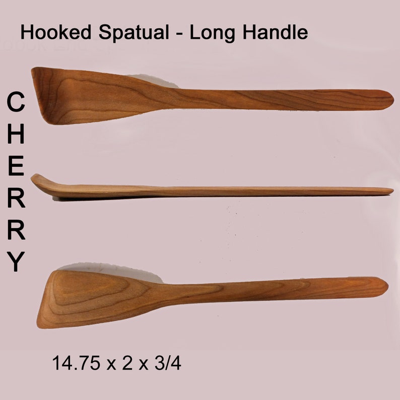 Wood Stir Fry Spatula Long Handle Maple Walnut or Cherry - Etsy