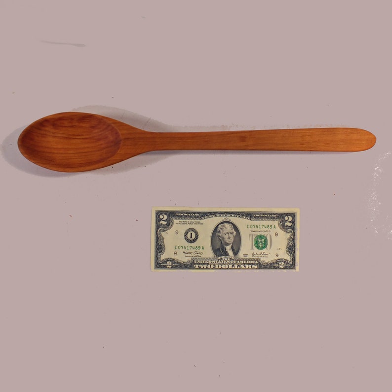 Wood Serving Spoon Narrow Bowl Long Handle Maple - Etsy